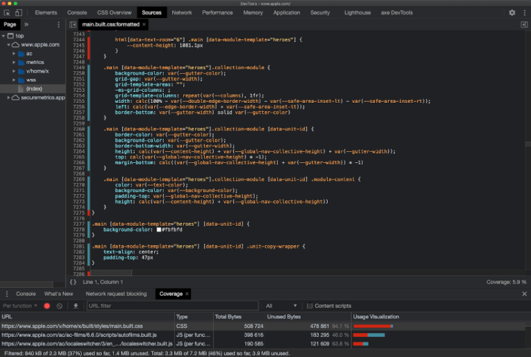 Optimize Css With Chromes Coverage Tab Hall 0018